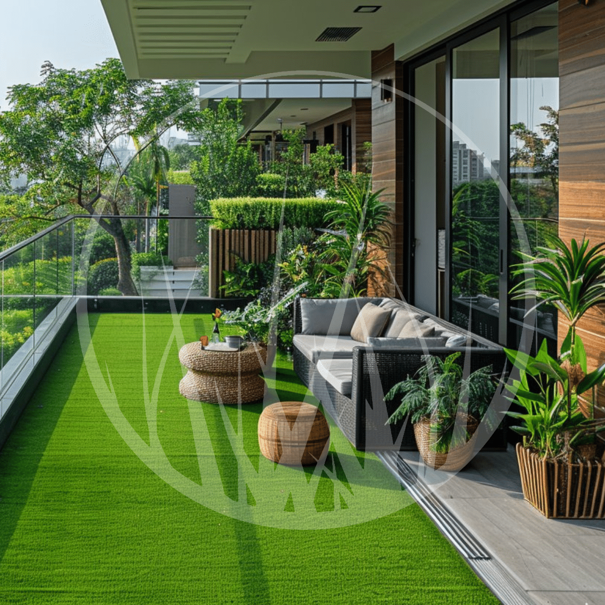Gazons artificiels professionnelle pour balcons et toit-terrasses